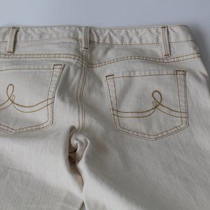 LOFT | Jeans | Loft Original Boot Cream Colored Denim Jeans Nwot 6 ...